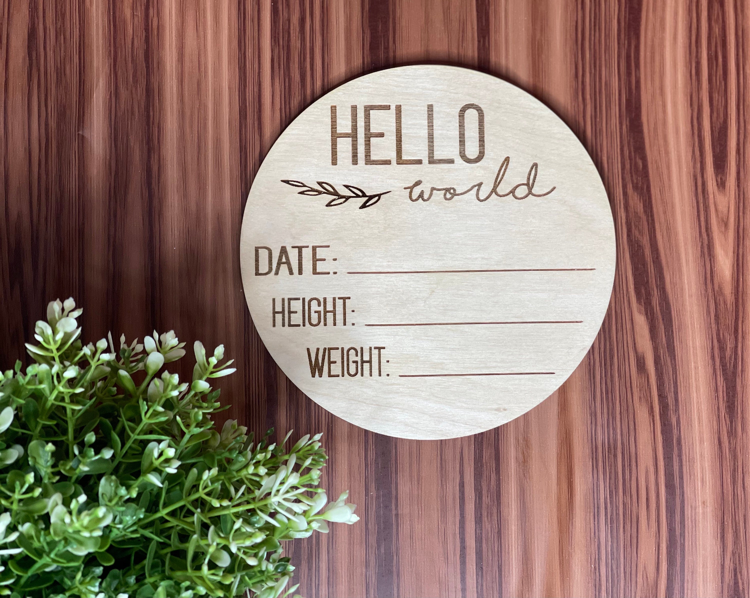 Birth Announcement Sign / Newborn Birth Stats Sign / Hospital - Etsy