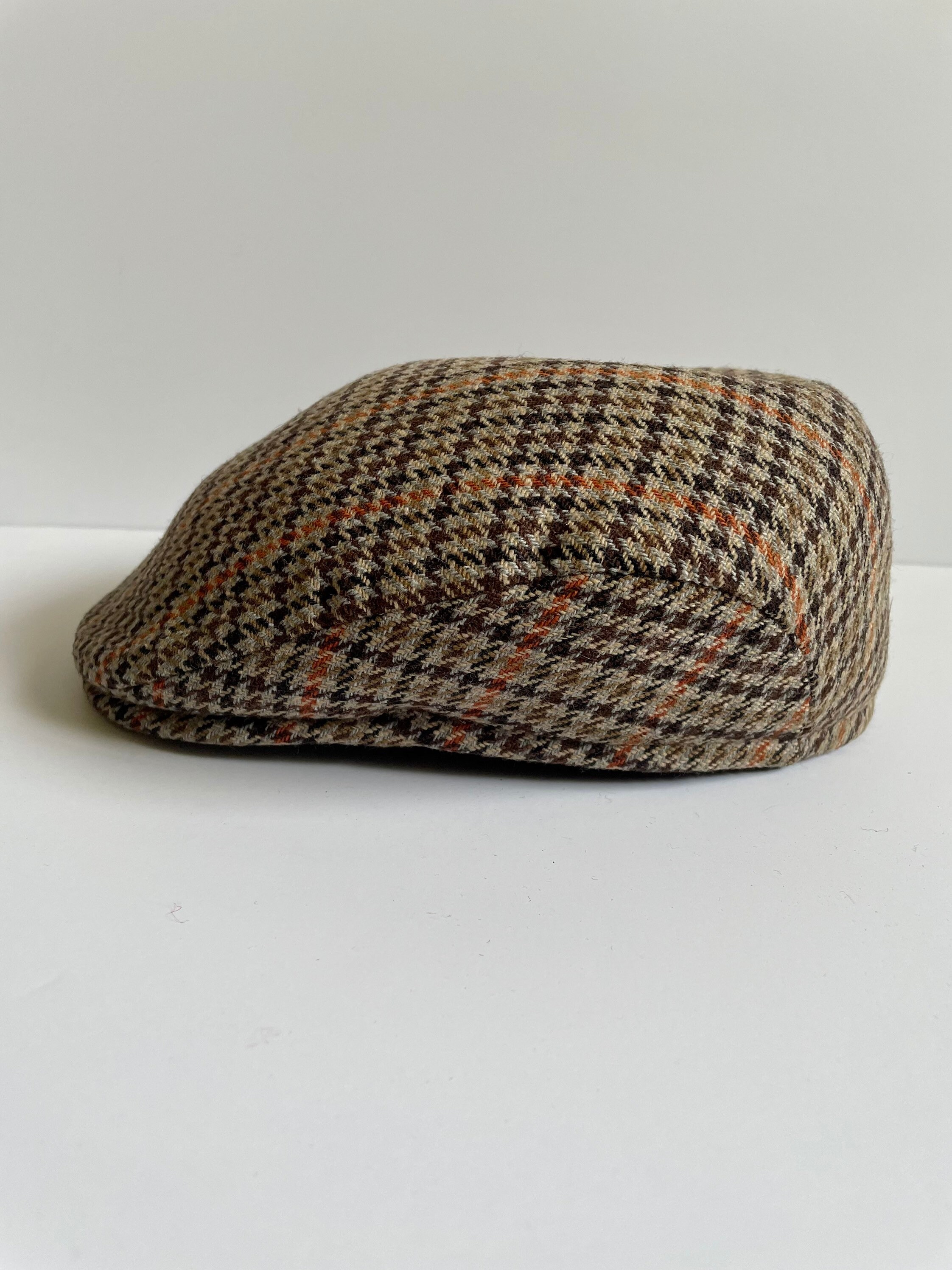 Vintage Cuffley Cap Plaid Wool Ascot. - Etsy