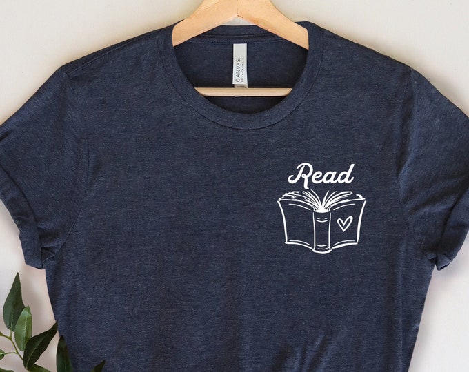 Reader Shirt, Read Book Pocket Design Shirt, Funny Reader Shirt, Reader ...
