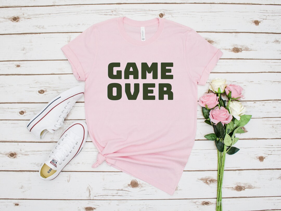 Game Over Design T-shirt, Custom, T-shirt Design for Women, Gamer ...