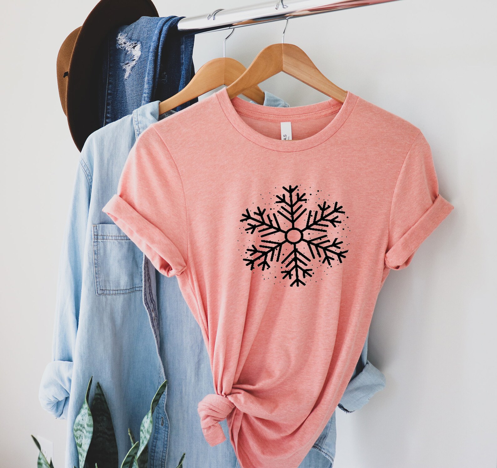 Snowflake Shirt for Women Christmas Shirt Soft shirt - Etsy 日本