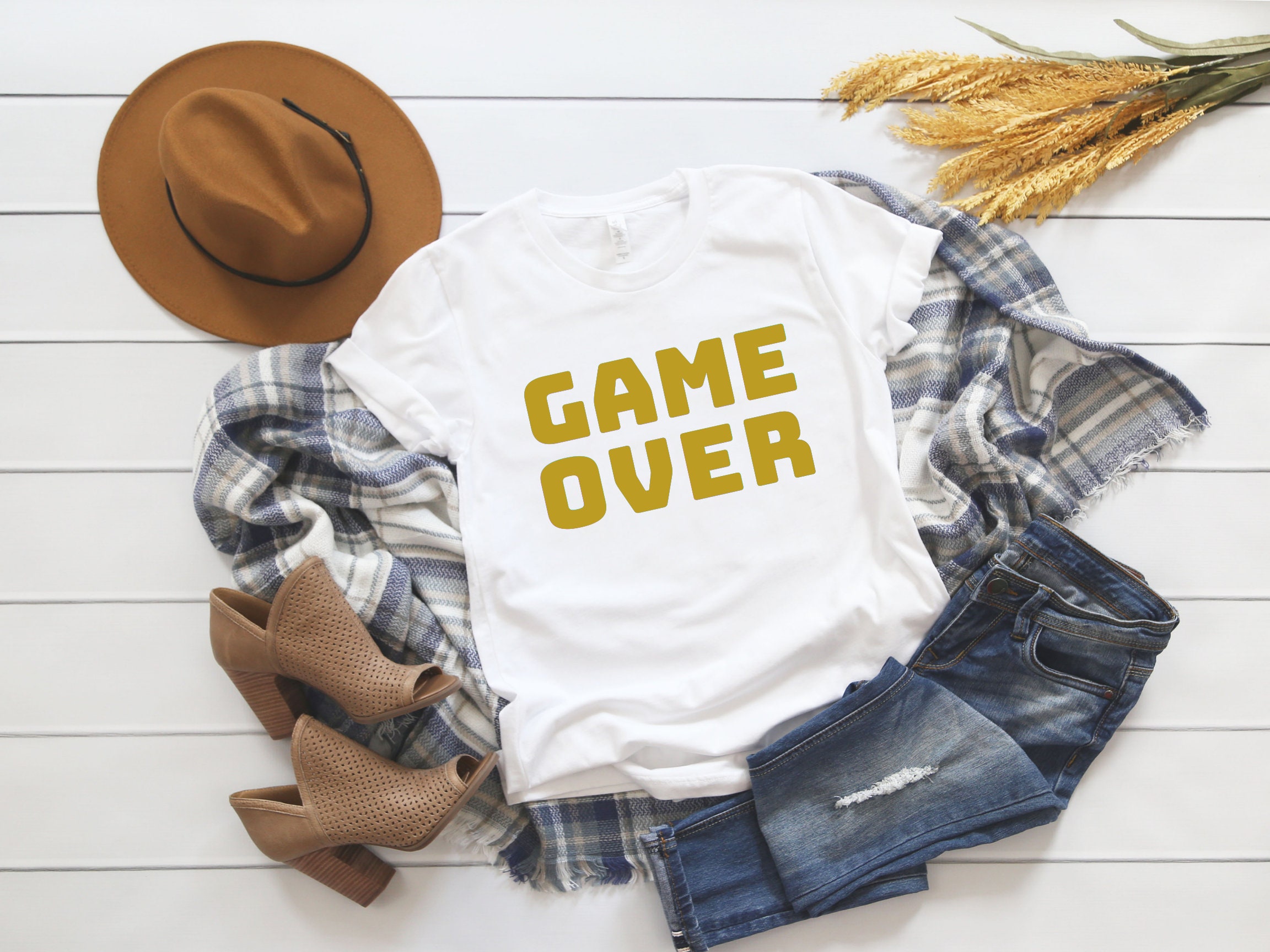 Game Over Design T-shirt, Custom, T-shirt Design for Women, Gamer ...