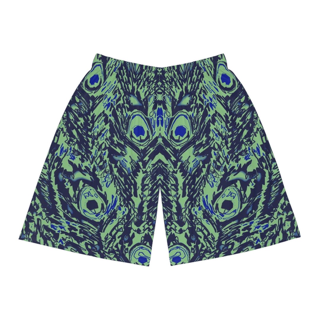 Peacock Pattern Basketball Shorts - Etsy