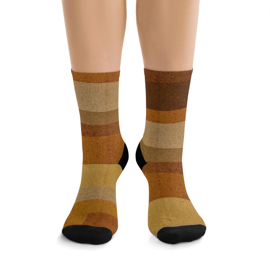 LAX Los Angeles Airport Tile Mosaic Themed Recycled Poly Socks (tan) - Etsy