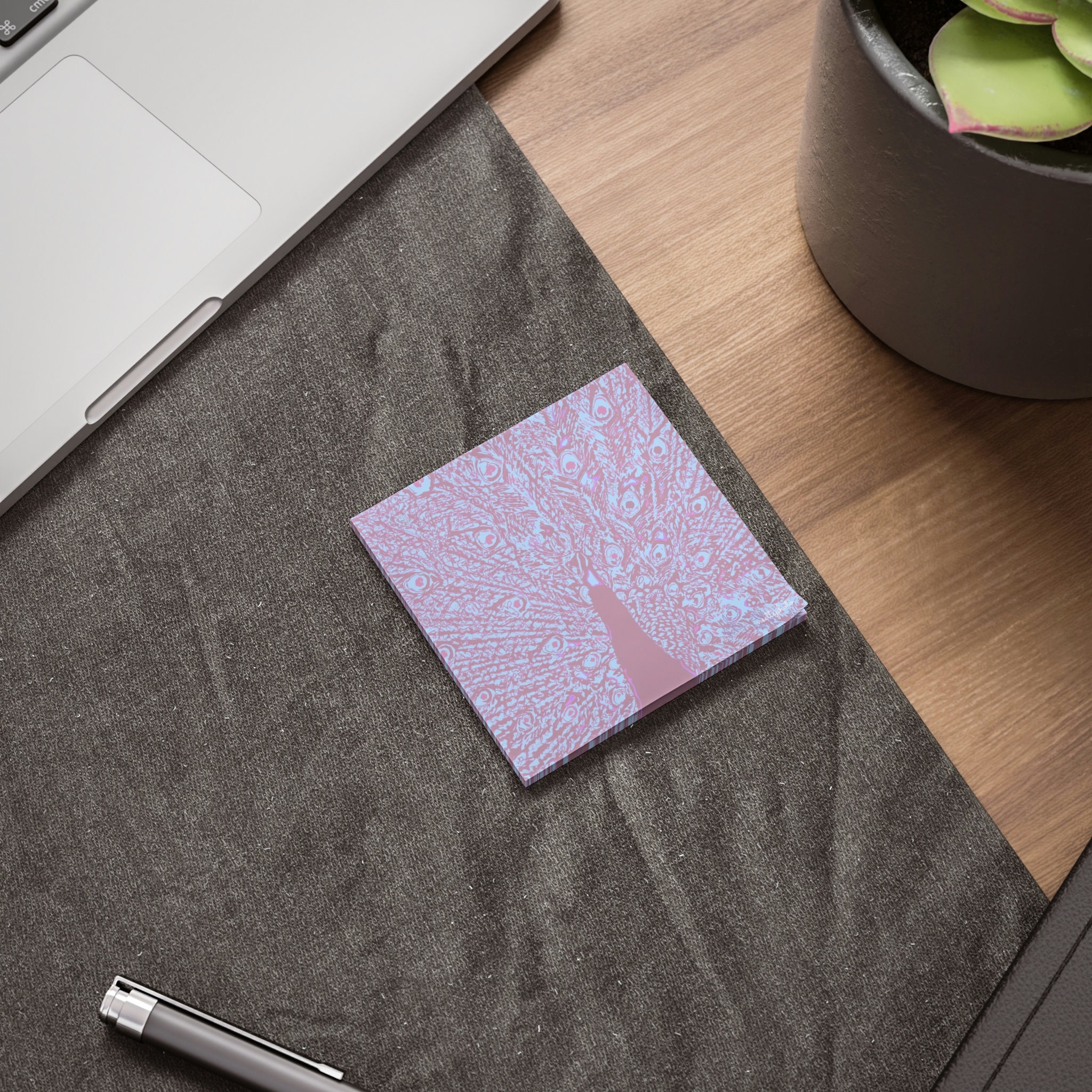 Indigo Peacock Pattern Post-it® Note Pads - Etsy