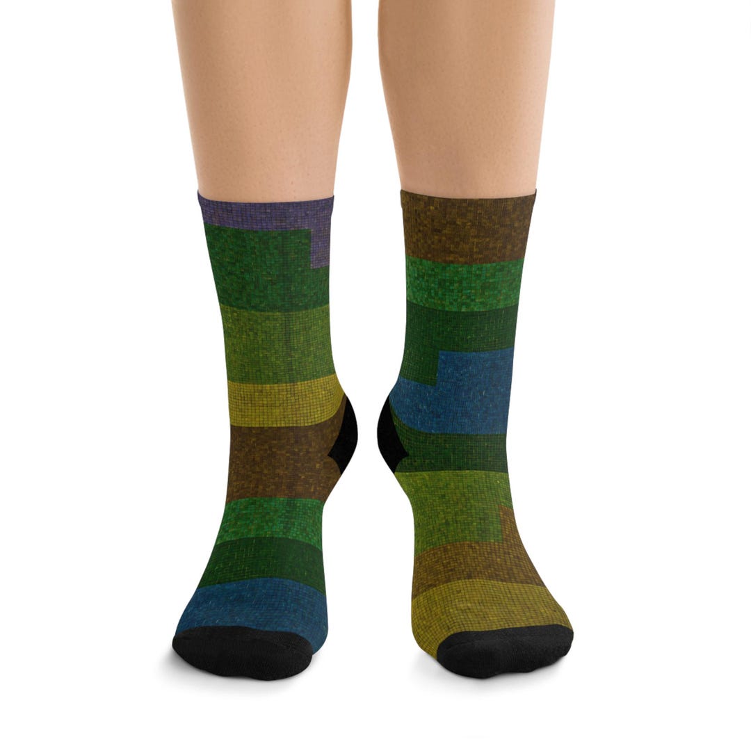 LAX Los Angeles Airport Tile Mosaic Themed Recycled Poly Socks - Etsy