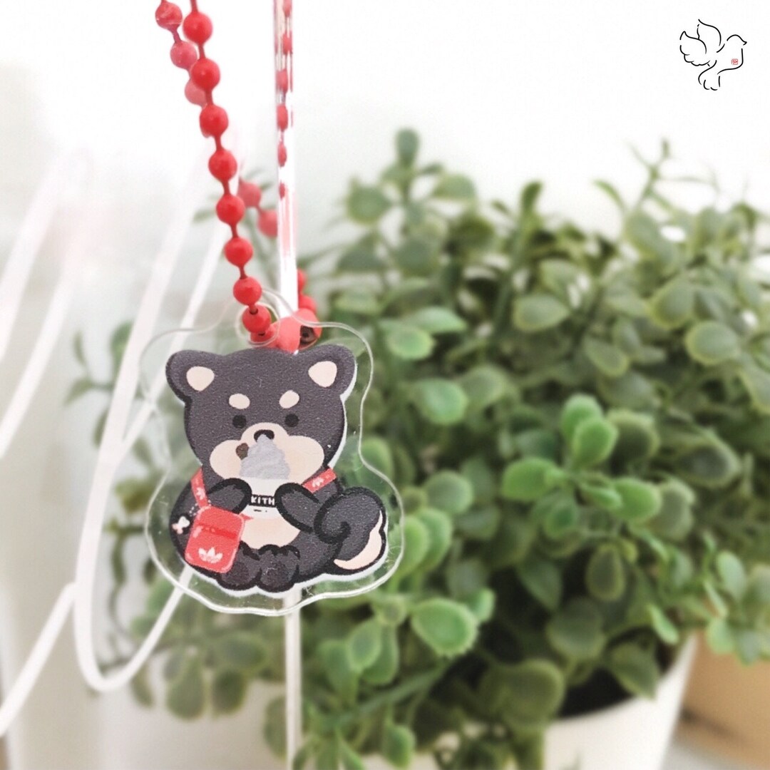 Hypebeast Shiba | Acrylic Charm | Keychain - Etsy