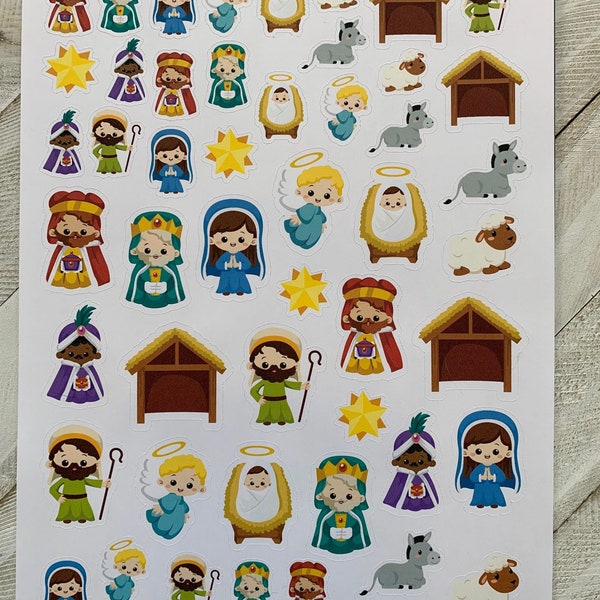 Nativity Stickers - Etsy
