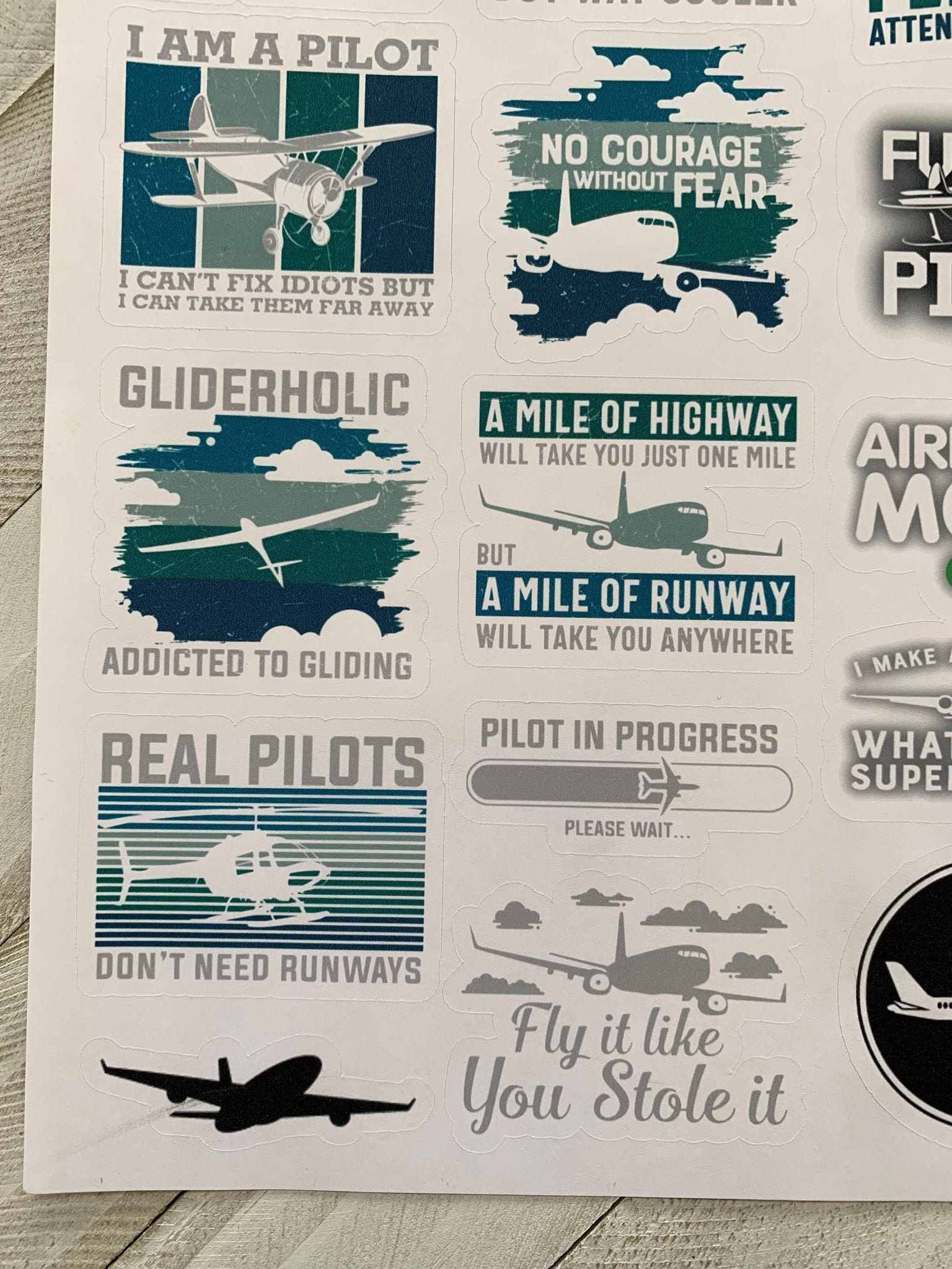 Pilot Stickers, Aviation, Plane - Etsy