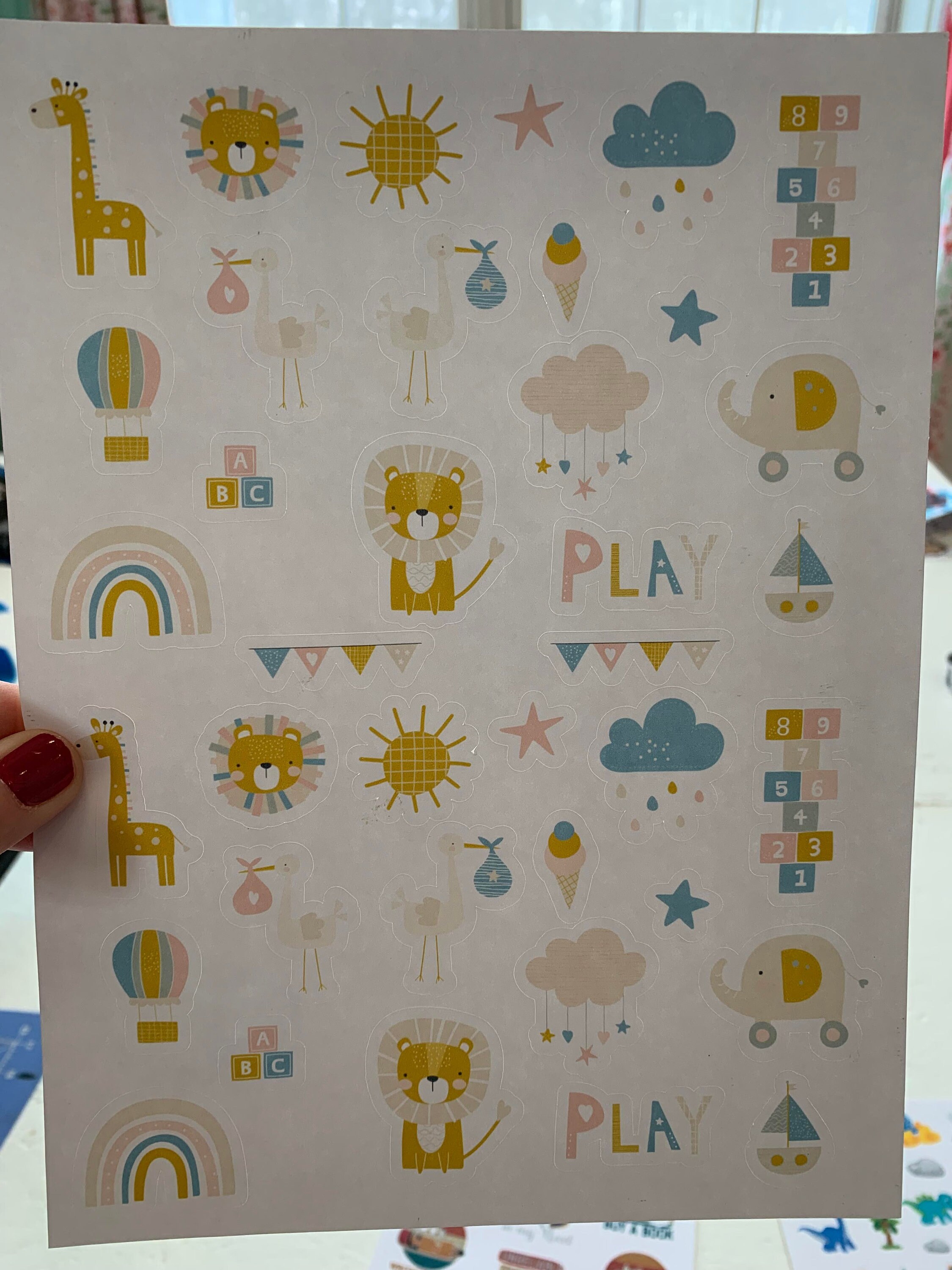 New Baby Neutral Sticker, Newborn Stickers, Scrapbook Stickers, Baby ...