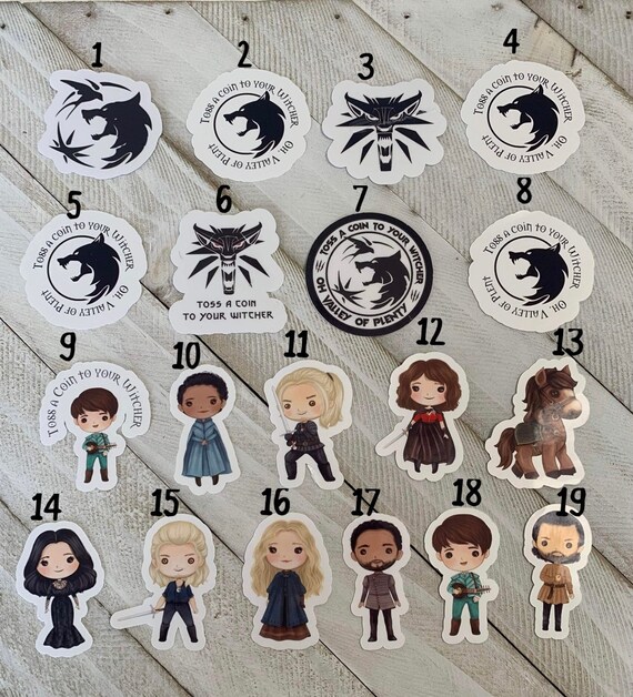 Bumper Stickers White Wolf Sticker Geralt Sticker Geralt of Rivia ...