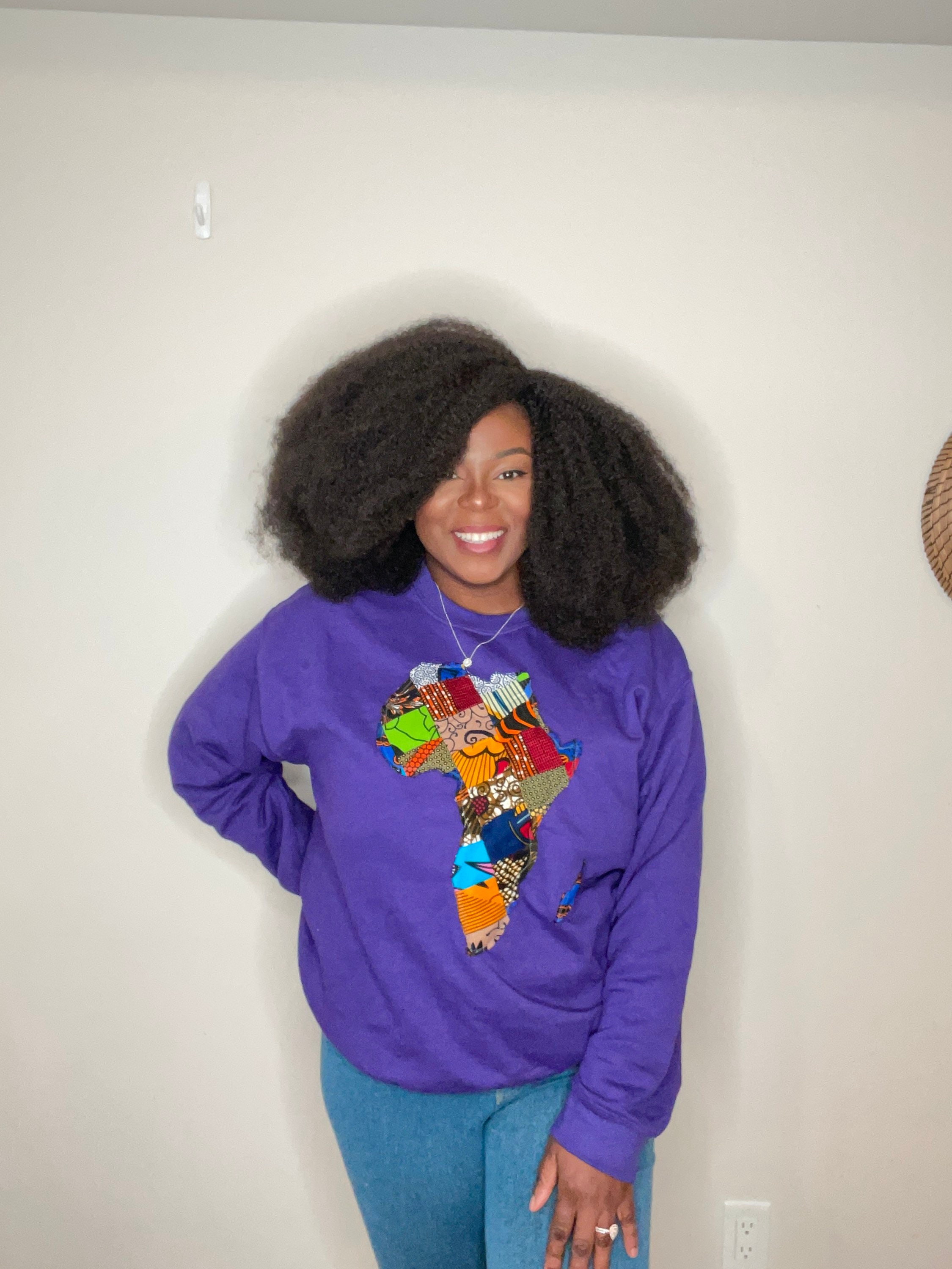 Map of Africa Sweatshirt, African Continent Sweatshirt , Unisex, Gift ...