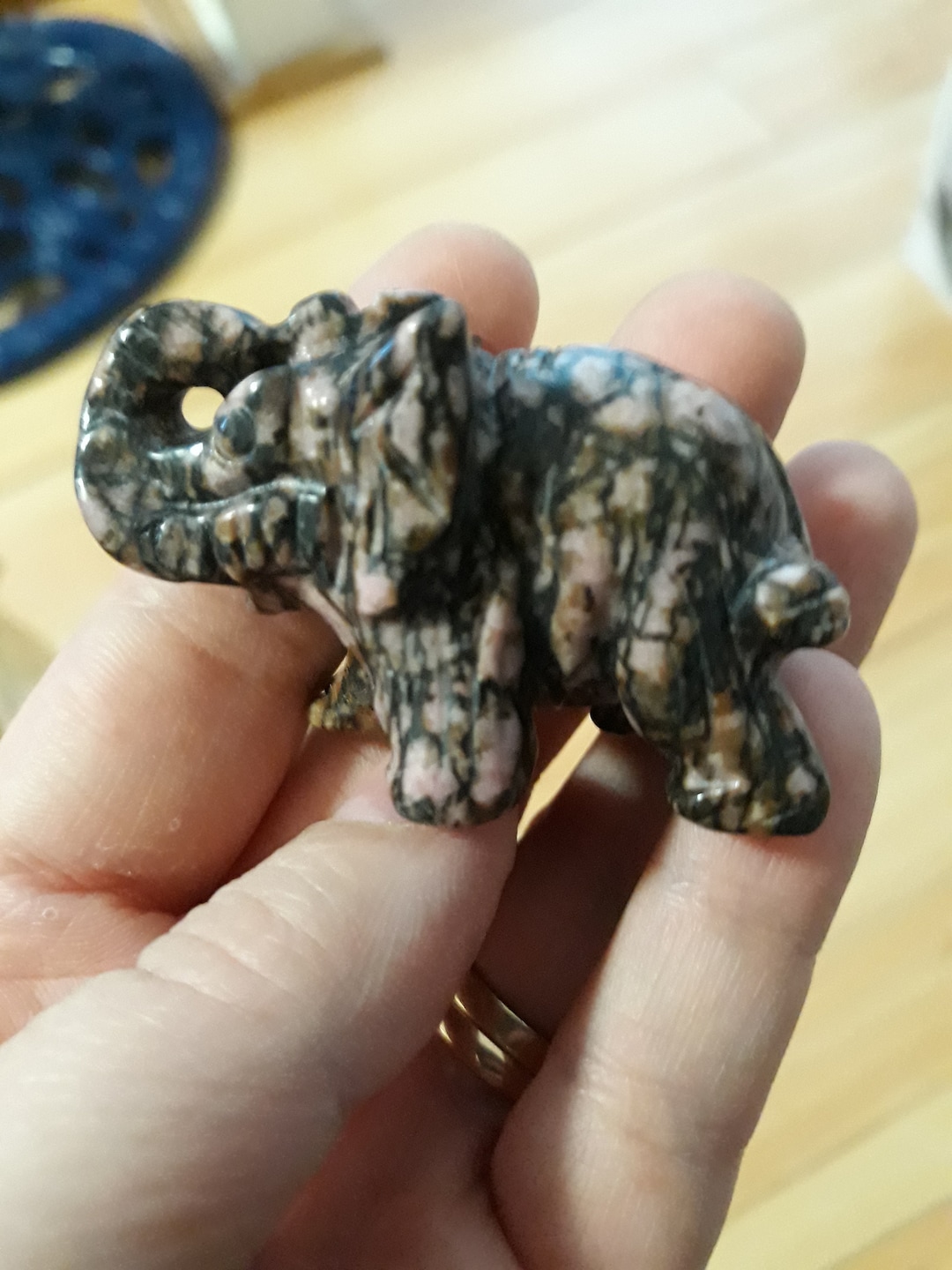 Hand Carved Gemstone Elephants. - Etsy