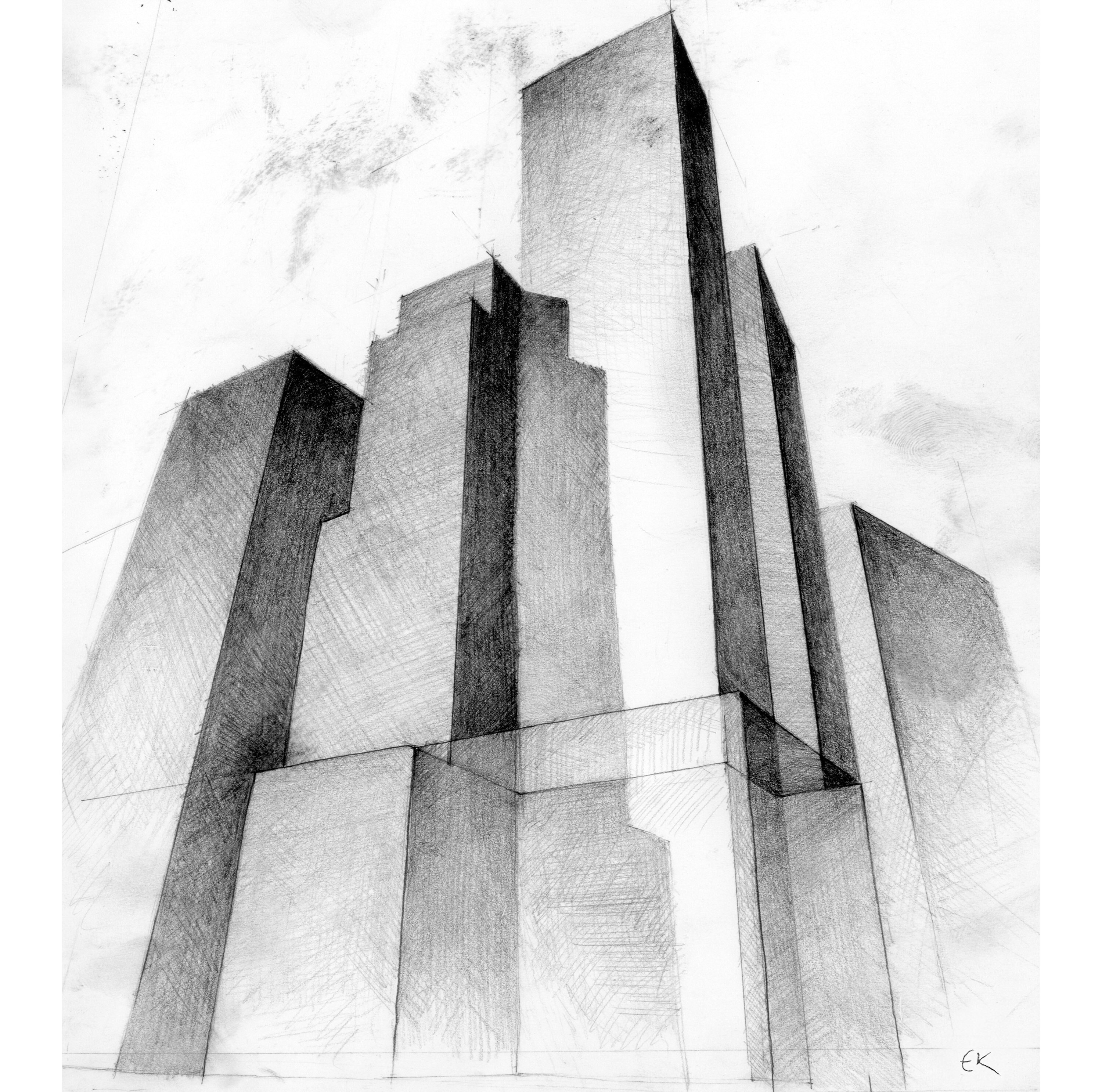 Skyscraper Drawing Perspective