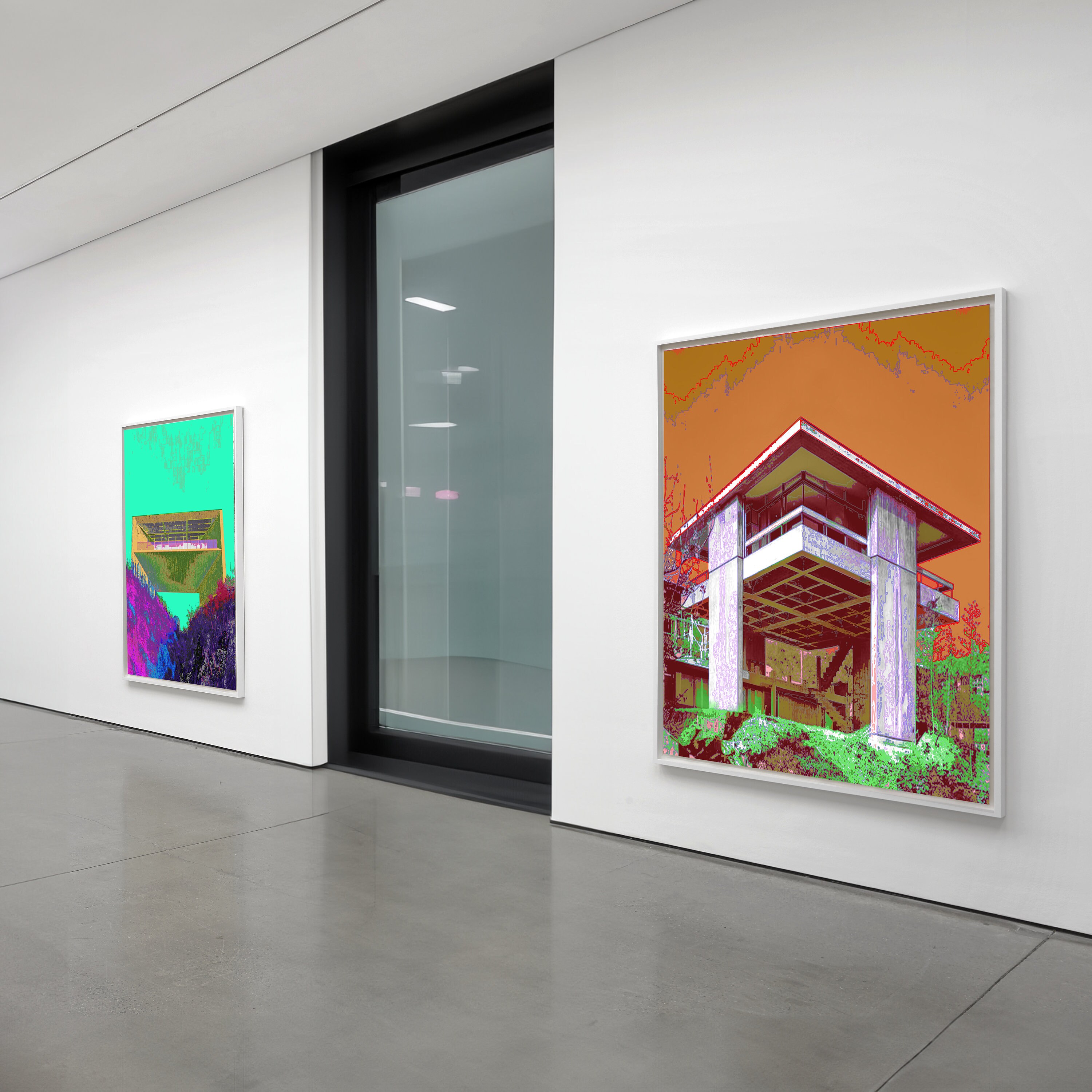 Sky House Modern Architecture Art Print Graphic Abstract Illustration ...