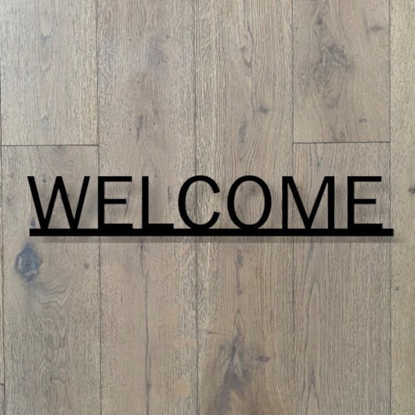 Metal Welcome Sign White - Etsy
