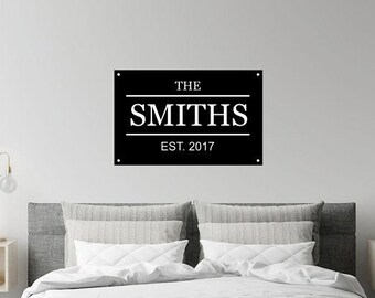 Personalized Couple Names Modern Hanging Wall Canvas Banner and Wall ...