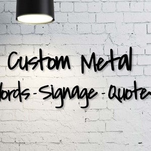 Custom Metal Signage Custom Metal Quote Personalized Metal Sign Custom ...