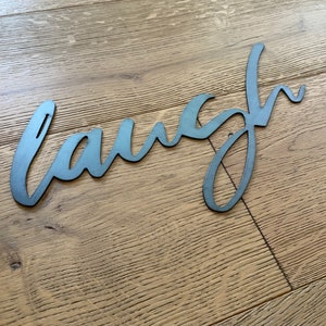 Laugh Metal Wall Art - Inspirational Home Decor - Handcrafted Happiness ...