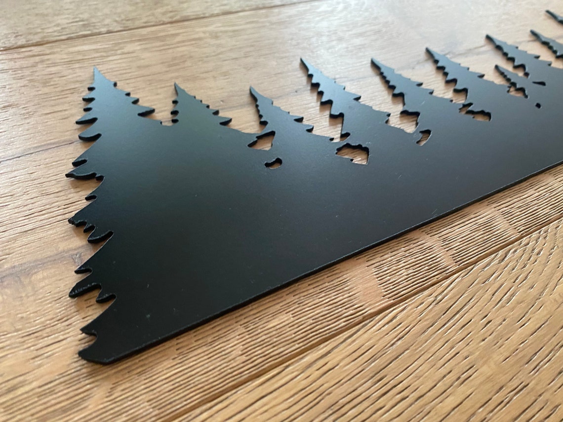 Metal Tree Line Wall Art Line of Trees | Etsy