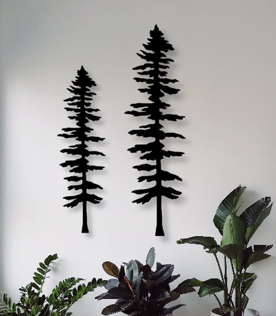 Rustic Sitka Tree Metal Wall Art - Nature-inspired Home Decor - Metal ...