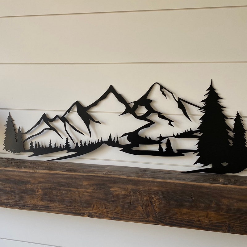 Mountain Metal Art - Etsy