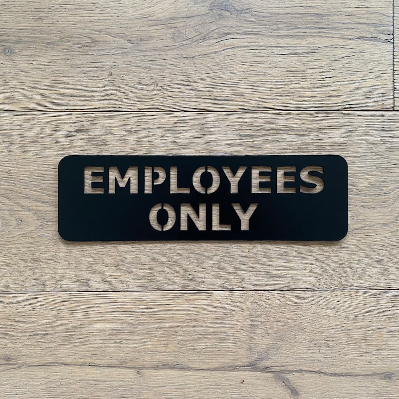 Employees Only Sign - Etsy