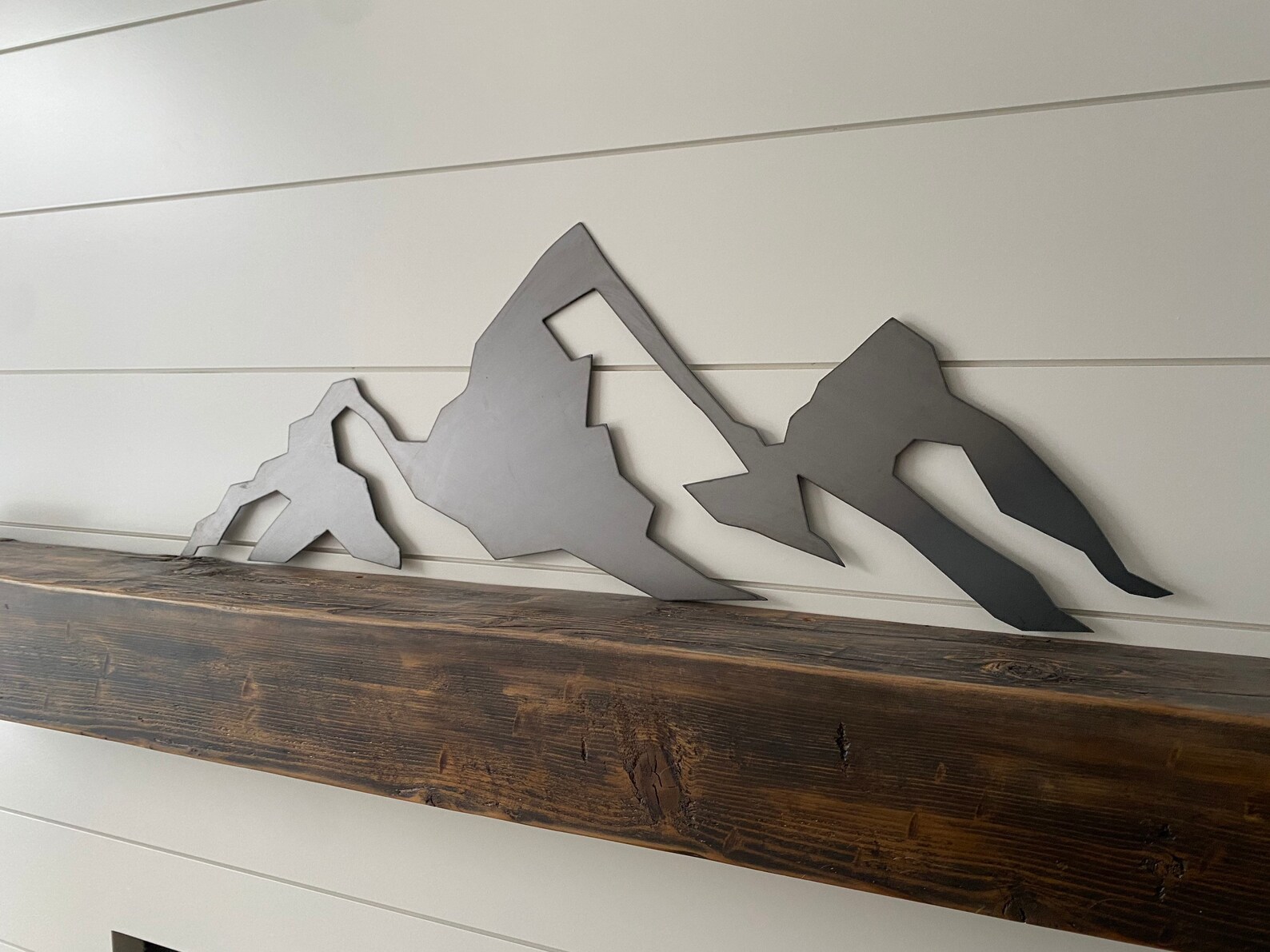 Rustic Metal Mountain Wall Art - Vector Style. - Etsy