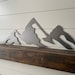 Rustic Metal Mountain Wall Art - Vector Style. - Etsy