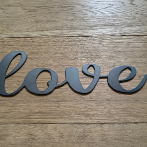 Love Metal Word - Metal Wall Art - Love Word Sign - Love Word Script - Etsy