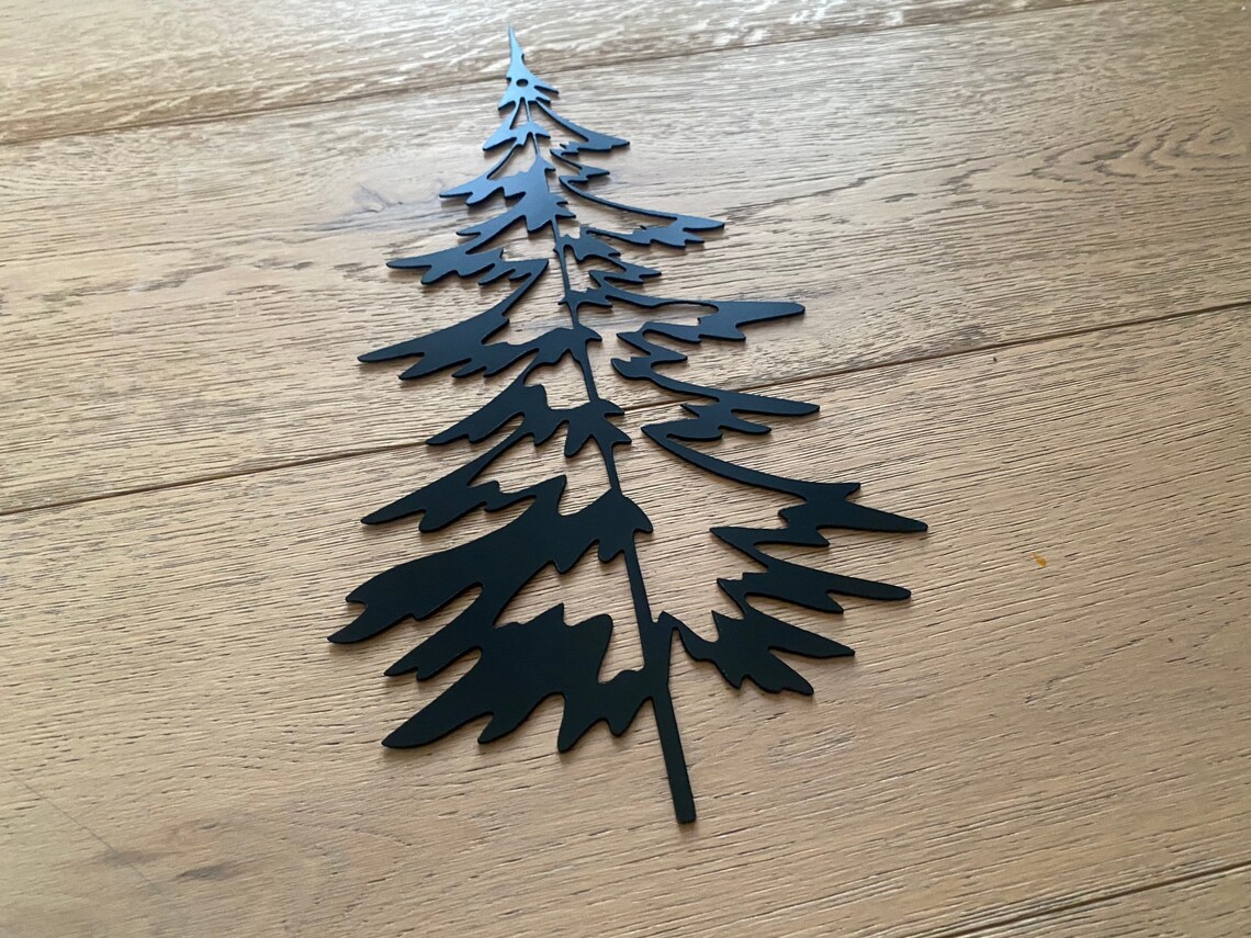 Single Cedar / Fir Metal Tree Wall Art | Fir Tree Art | Metal Art ...
