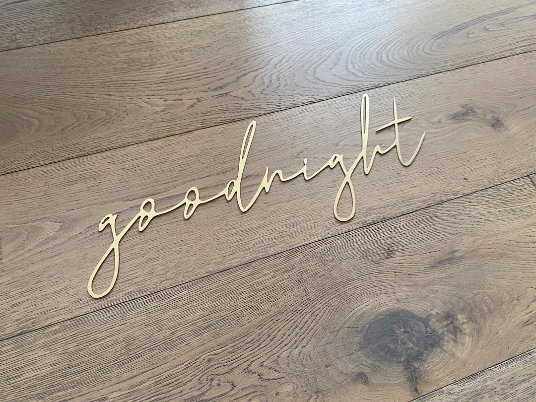 Goodnight Metal Wall Art Rustic Bedroom Decor Handcrafted Sleep Sign ...