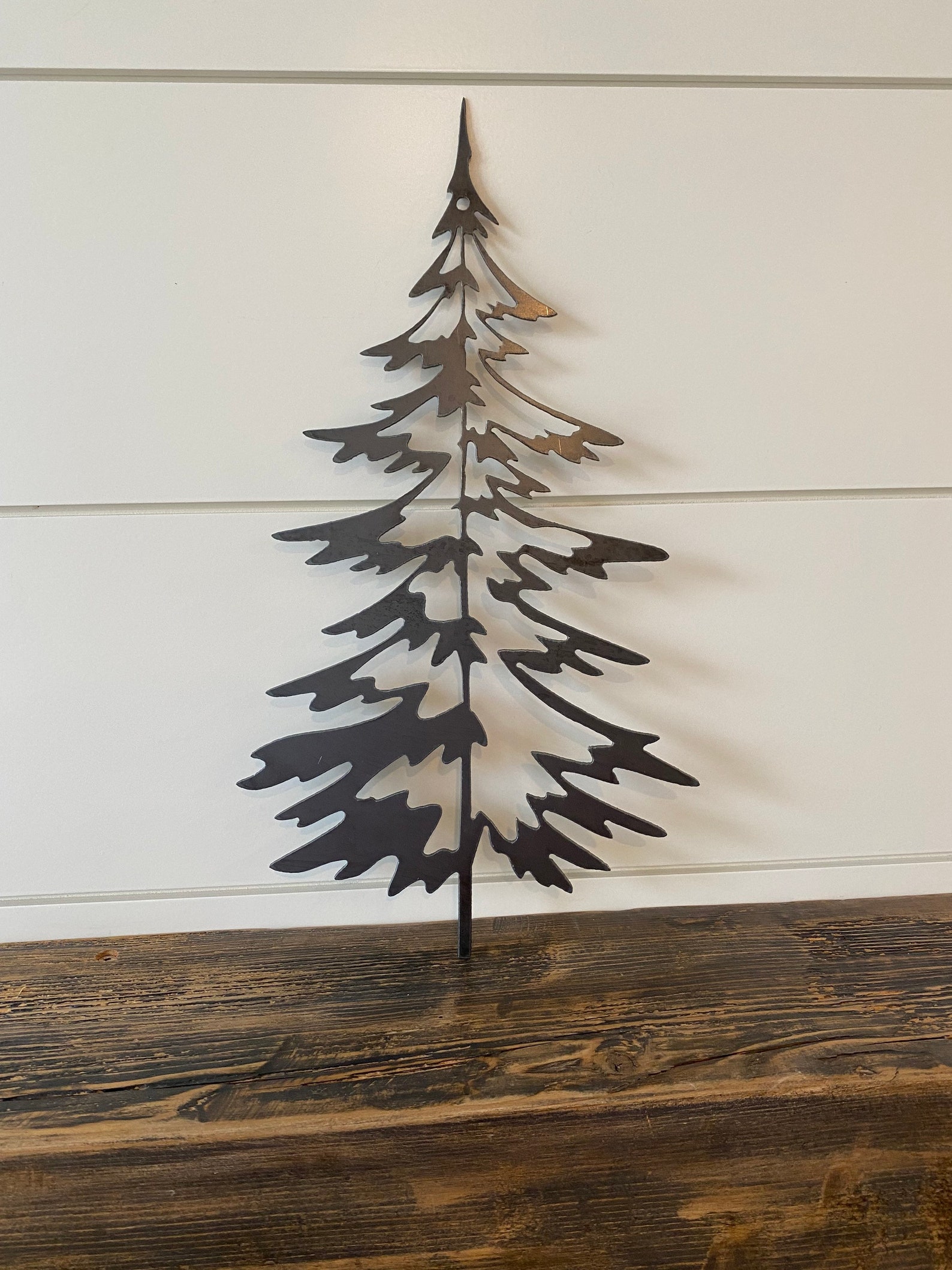Single Cedar / Fir Metal Tree Wall Art | Fir Tree Art | Metal Art ...