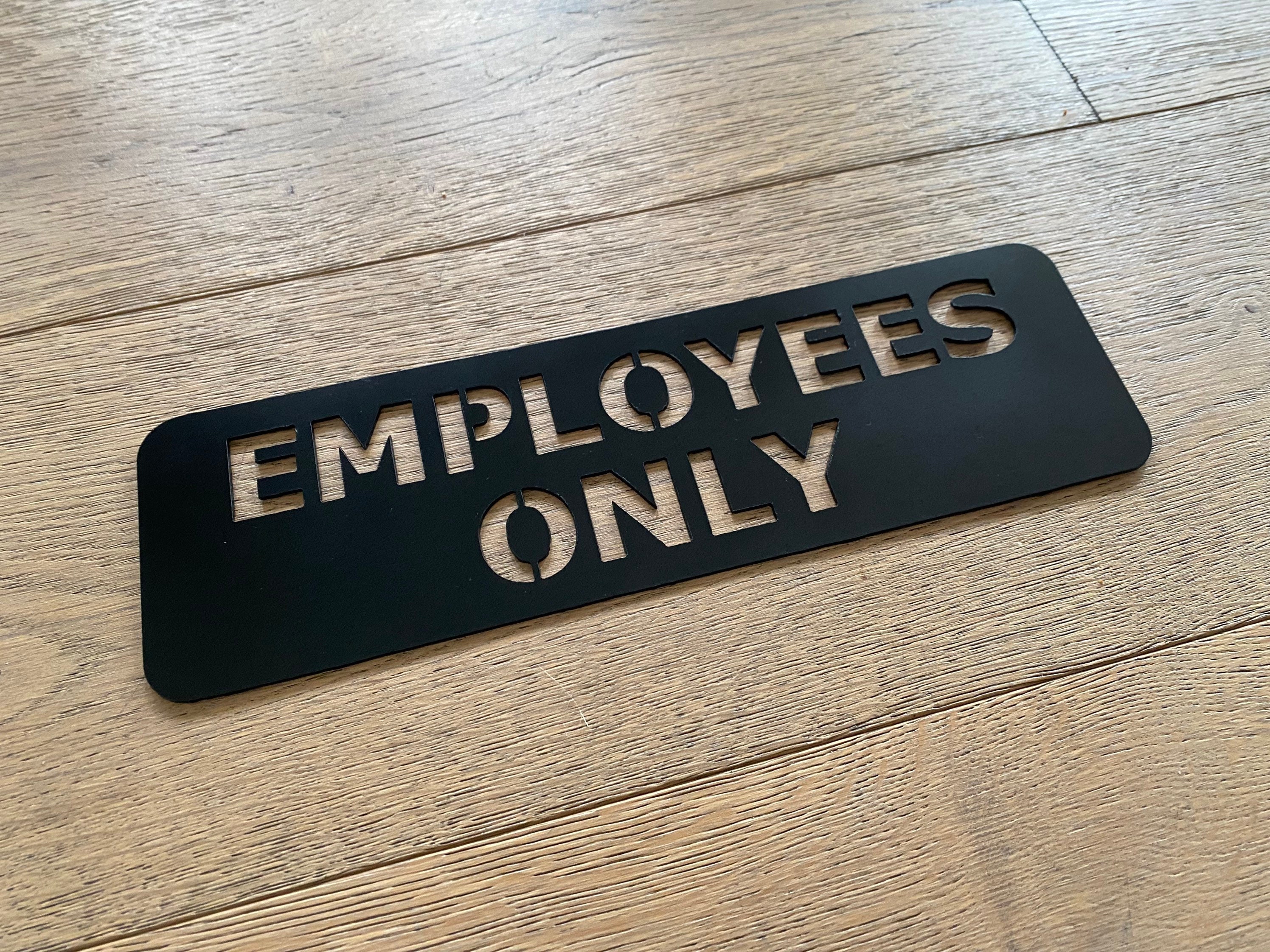 Employee Only Metal Door Room Sign Personalized Decor - Etsy