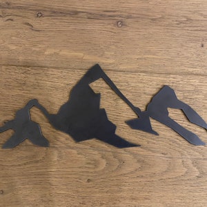Rustic Metal Mountain Wall Art - Vector Style. - Etsy