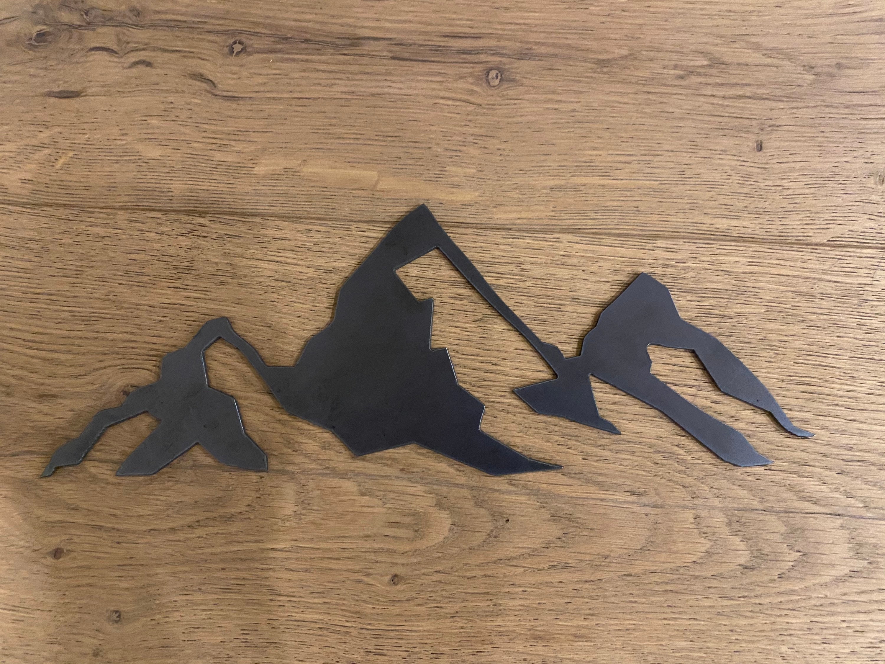 Rustic Metal Mountain Wall Art - Vector Style. - Etsy