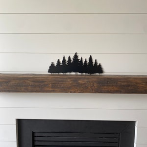 Metal Tree Line Wall Art | Line of Trees - Etsy