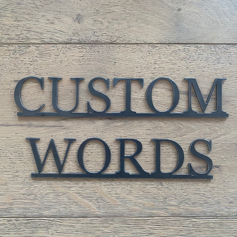 Metal Word Signs - Etsy