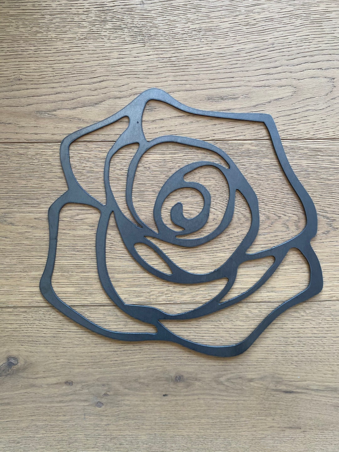 12” Rose Flower Metal - Metal Wall Art - Rose Flower Sign - Etsy