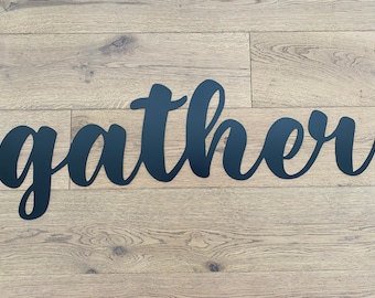 Gather Metal Word Metal Wall Art Gather Word Sign Gather | Etsy