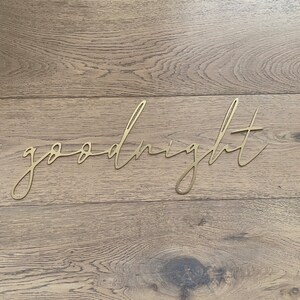 Goodnight Metal Wall Art: Rustic Bedroom Steel Sign - Etsy