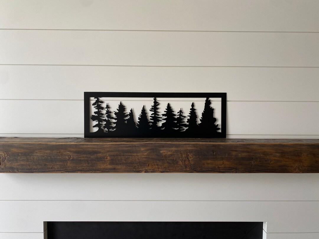 Frame Metal Tree Line Wall Art | Line of Trees | Forest - Etsy