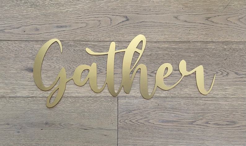 Gather Metal Word Metal Wall Art Gather Word Sign Gather - Etsy