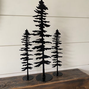 Sitka Tree Home Decoration | Sitka Trees | Set of Metal Tree Wall Art ...