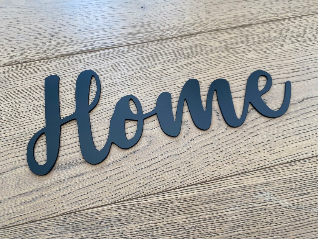 Home Metal Word - Metal Wall Art - Home Word Sign - Home Word Script - Etsy
