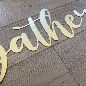 Gather Metal Word - Metal Wall Art - Gather Word Sign - Gather Word ...