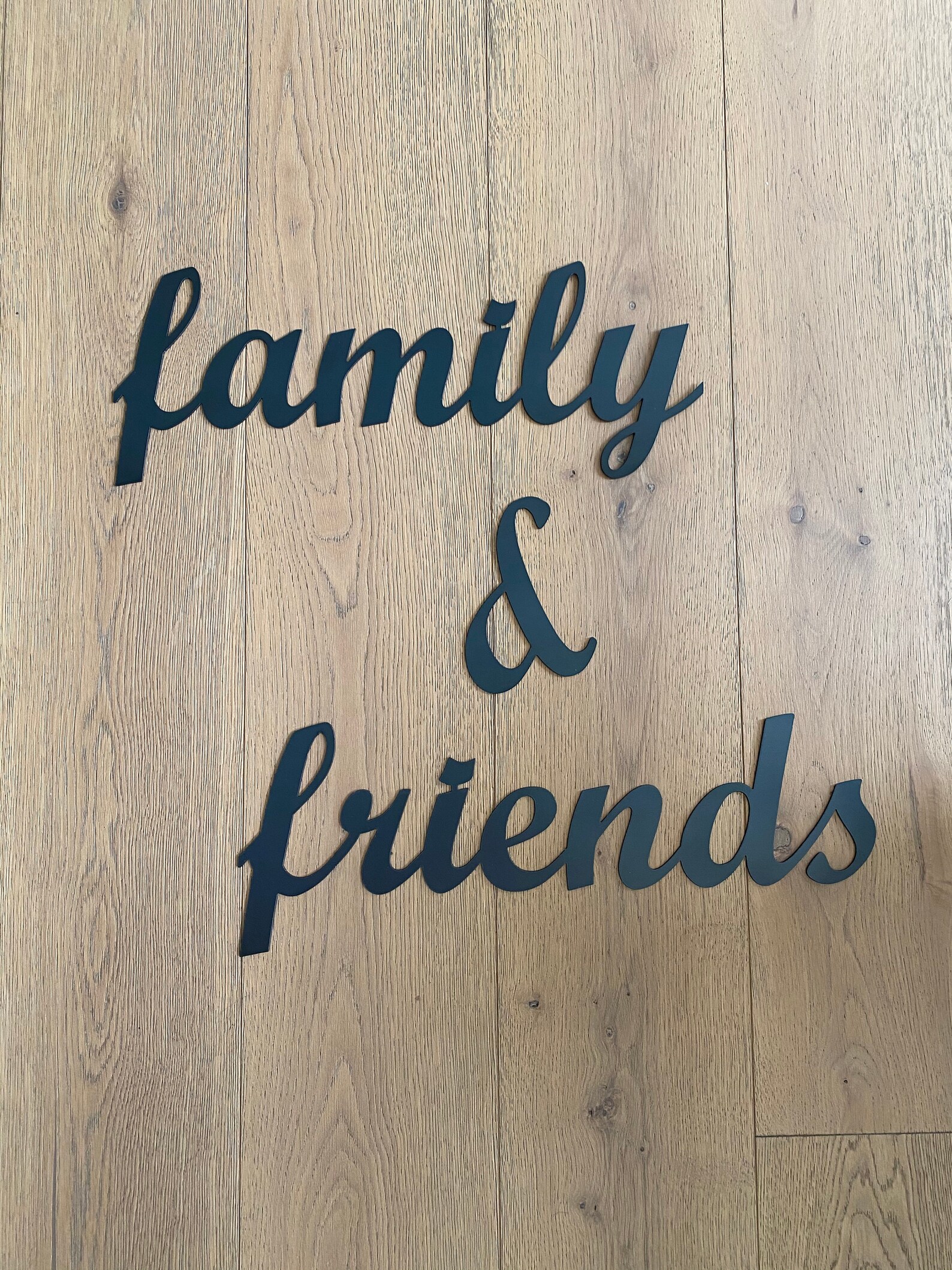 Family & Friends Metal Script Art Steel Home Decor | Etsy