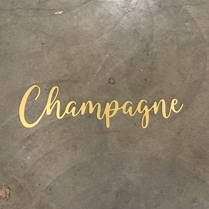 Handcrafted Metal 'champagne' Word Sign – Elegant Home Decor and Gift ...