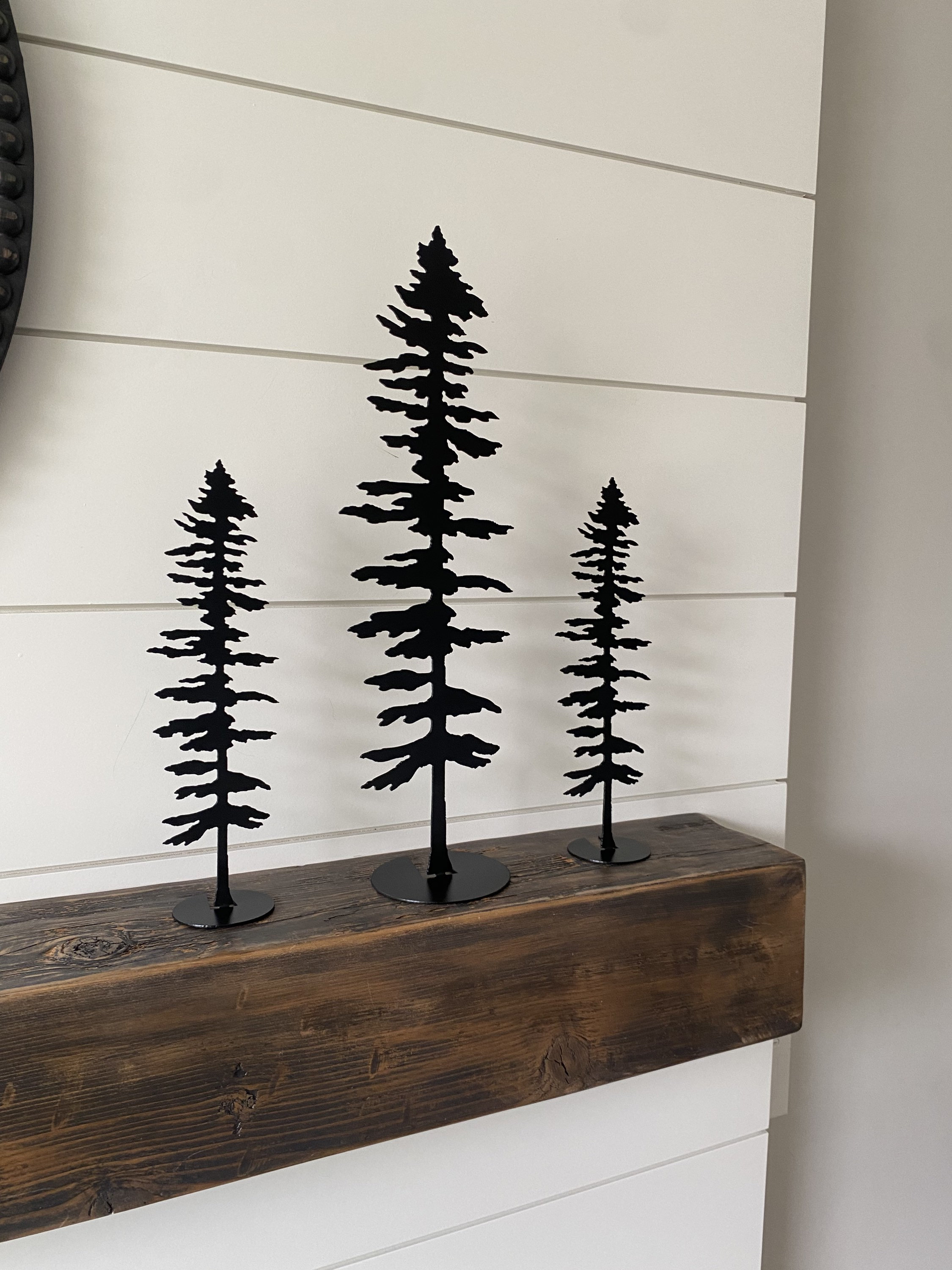 Metal Sitka Tree Set: Rustic Home Decor, Nature Art - Etsy