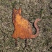 Rusty Metal Cat Garden Art: Corten Steel Lawn Decor - Etsy